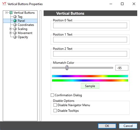 Vertical Buttons Widget