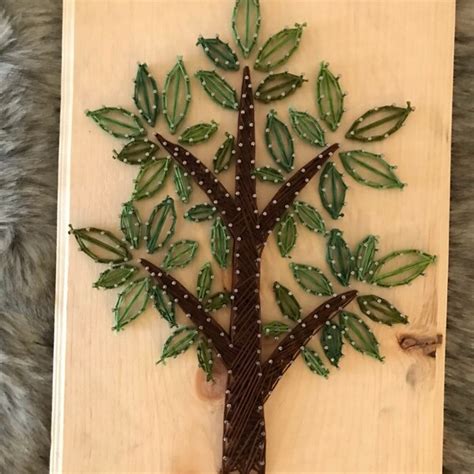 Tree String Art Etsy