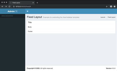 Quickstart Django Adminlte Templates Documentation