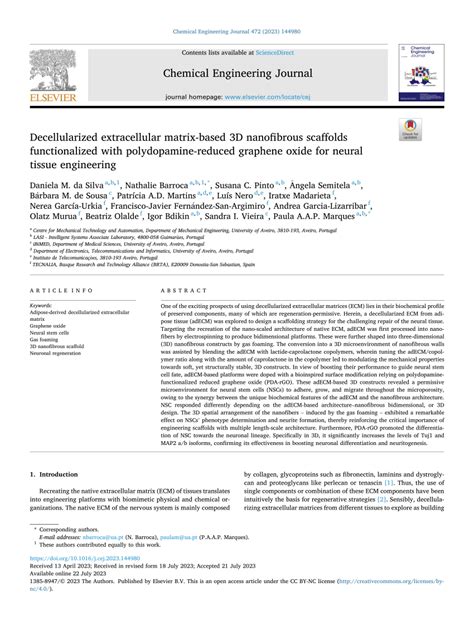 Pdf Decellularized Extracellular Matrix Based 3d Nanofibrous