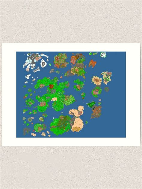 Tibia Map Art Print For Sale By Felipework10 Redbubble