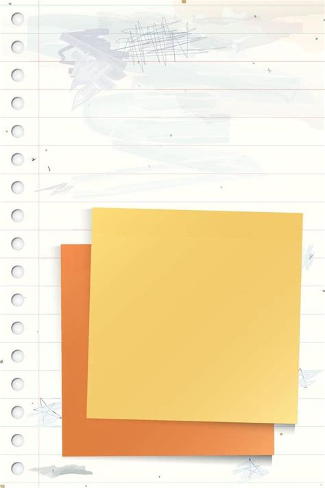 Blank Both Of Sticky Notes Paper Square Shape Superimposed Stick On Used Old Notebook Paper