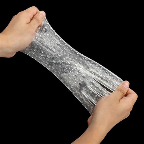 Luva Texturizada Masturbadora E Para Pr Tica Fisting Fuck Cor Transparente Tulipa Sex Shop