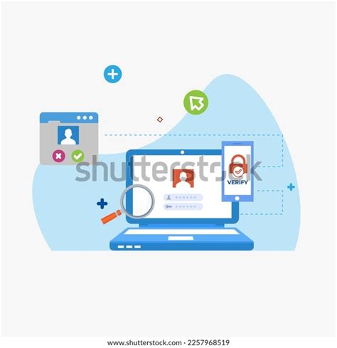 Multifactor Authentication System Flow Web Vector Stock Vector Royalty Free 2257968519
