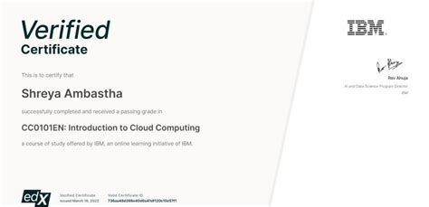 Shreya Ambastha On Linkedin Cloudcomputing Edx