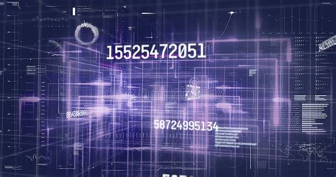 Animation Of Digital Data Processing Over Black Background Stock Video