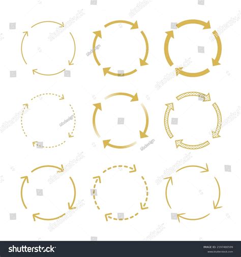 Set Arrows Form Rotation Process Circulation Stock Vector Royalty Free 2197480599 Shutterstock