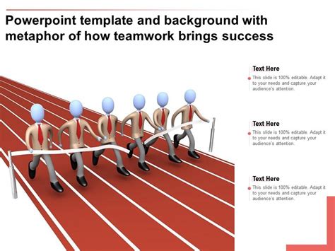 Powerpoint Template And Background With Metaphor Of How Teamwork Brings Success Presentation