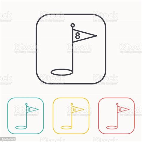 호울 코스 골프는요 백색과 아이콘 세트 미니 골프에 대한 스톡 벡터 아트 및 기타 이미지 미니 골프 벡터 아이콘 세트