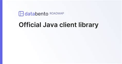 Official Java Client Library