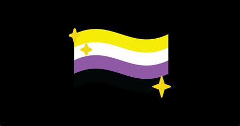 Nonbinary Pride Flag Sparkle Emoji Nonbinary Posters And Art Prints