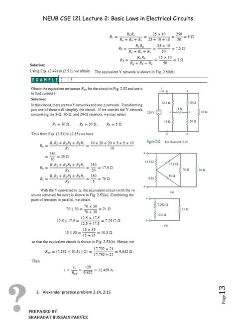 Neub Cse 121 Lec 2pdf Basic Electric And Circuit Pdf