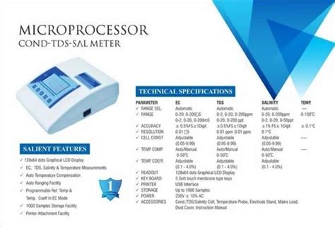 Microprocessor Graphical Display Conductivity TDS Salinity Temp Meter At Best Price In Chandigarh