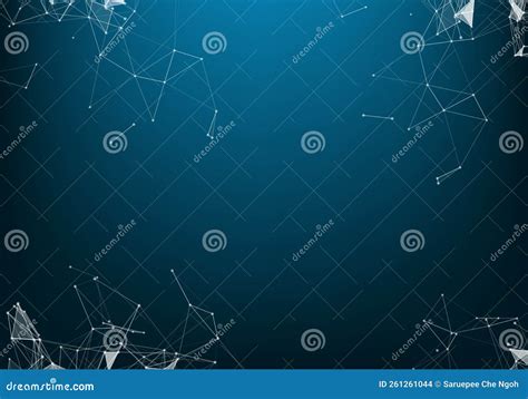 Abstract Technology Futuristic Network Computer Geometric Digital Connection Structure Stock