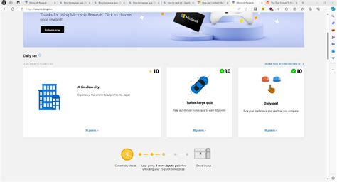 microsoft rewards isn t checking off first activity this is happening constantly every day and