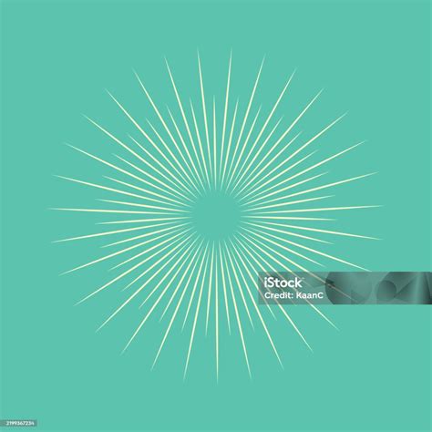 기하학적 인 손으로 그린 햇살 태양 광선 Starburst Blast Lines 스톡 일러스트 선의 형태로 광선으로 빛나는 별 선형 햇빛 파도 여름과 일몰 일출과 방사형