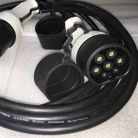 Evbase Type1 To Type 2 Adapter Ev Connector Ac Double Adapters Chargin Evbase Premium Evandtesla