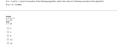 Solved If A 2 And B 3 Prior To Execution Of The