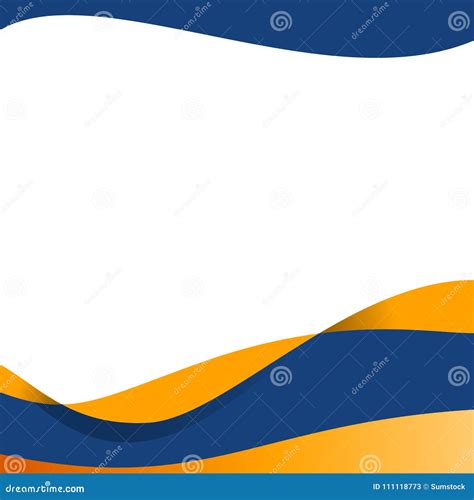 Blue And Yellow Corporate Style Border Stock Vector Illustration Of