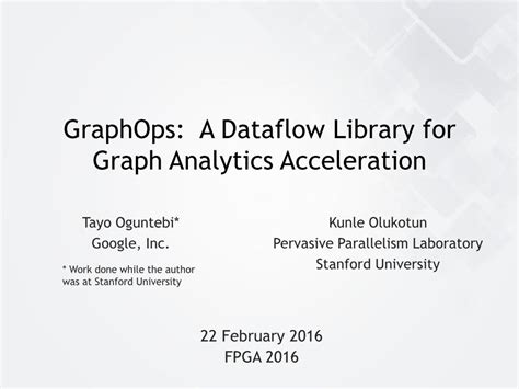 Pdf Graphops A Dataflow Library For Graph Analytics