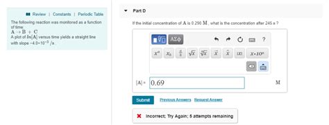 Solved Part D Review 1 Constants Periodic Table The Chegg Com