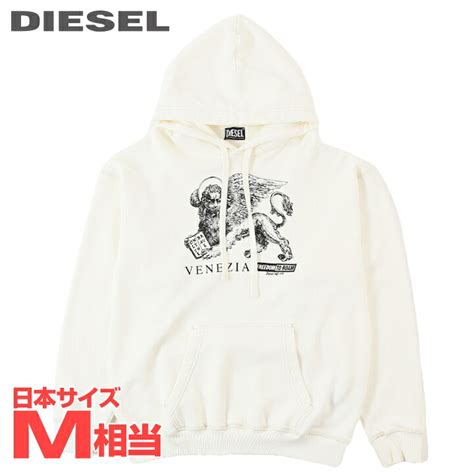 【楽天市場】 Diesel ディーゼル メンズ プリント コットン プルオーバースウェットパーカー【s Ummer D2】【サイズxs】【2サイズ程大きめのサイズ感】【オフホワイト】die M