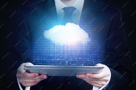 Premium Photo Cloud Computing Hologram