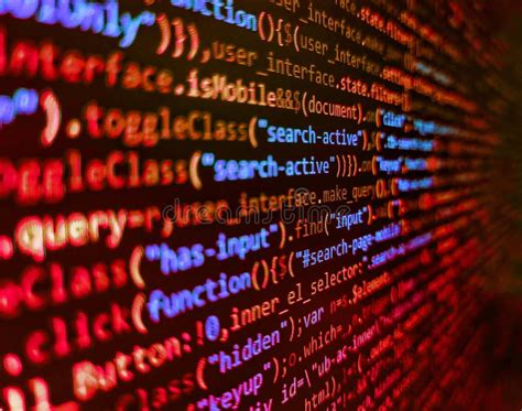 Close Up Of Computer Web Page Code Inside Of Html File Concept Of