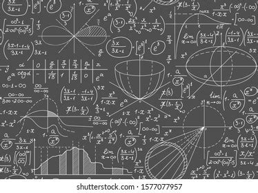 Math Educational Vector Seamless Pattern Handwritten Stock Vector Royalty Free