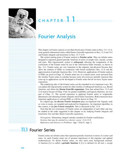 Advanced Engineering Mathematics Fourier Analysis 474 C H A P T E R
