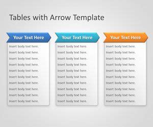 Free Tables With Arrow PowerPoint Template Slides