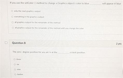 Solved If You Use The SetColor Method To Change A Chegg