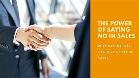 The Importance Of Saying No In Sales