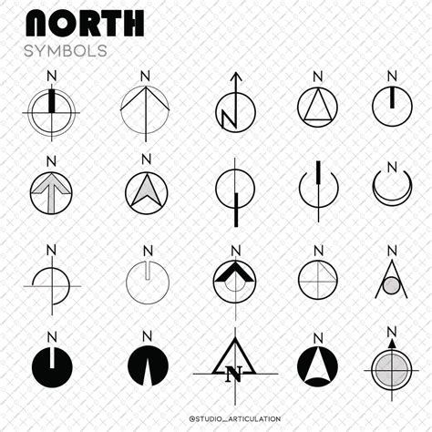 Brush Minimalistic North Symbols Architecture Drawing Presentation Architecture Drawing Plan