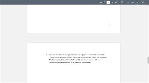 Solved B Calculate The Absolute Change And Relative Change Chegg Com