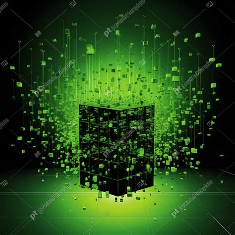 Exploding Cube Splattered In Acid Neon Green Free Ai Image Poweredtemplate 119835