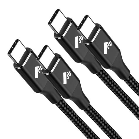 USB C To USB C Cable 6ft 2 Pack Aioneus 60W PD Fast Charging Cable Type C Charger Cord For