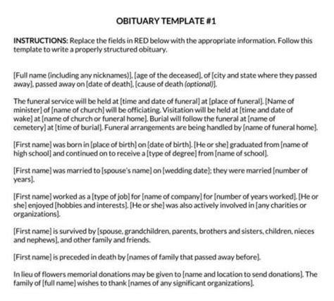 Writing An Obituary Writing Guide And Samples