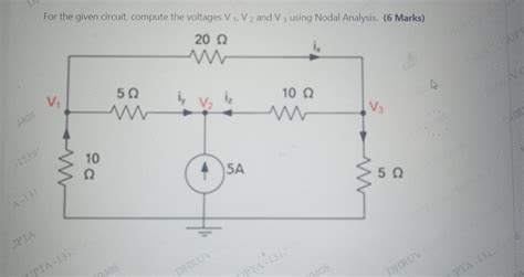 Solved For The Given Circuit Compute The Voltages V1v2