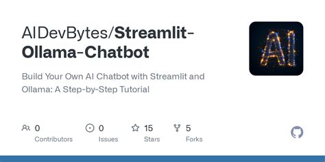 Streamlit Ollama Chatbot Ollama Chatbot Py At Main AIDevBytes