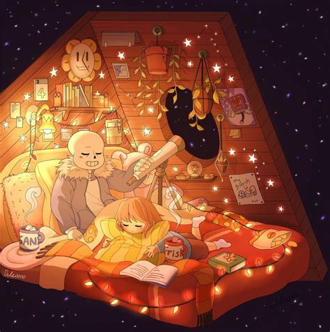 Sans And Frisk Undertale 壁紙 Undertale ガスター 部屋 イラスト