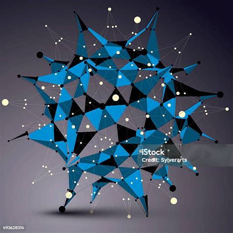 비대칭 3d 벡터 메쉬형 추상적임 공사장 운항선 0명에 대한 스톡 벡터 아트 및 기타 이미지 0명 2015년 3차원 형태 Istock