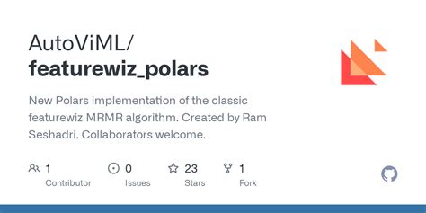 Github Autovimlfeaturewizpolars New Polars Implementation Of The