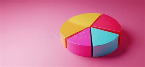Colorful 3d Pie Chart Representation Of Data Segments With Vibrant