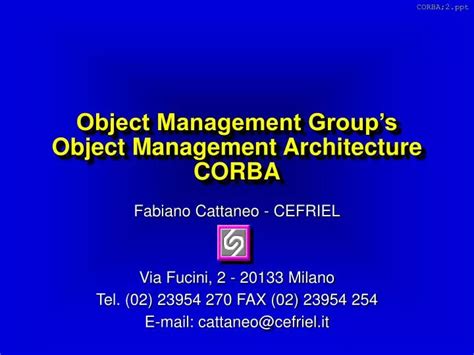 Ppt Object Management Groups Object Management Architecture Corba Powerpoint Presentation