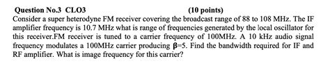 Solved Question No3 Clo3 10 Points Consider A Super