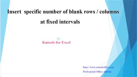 how to insert specific number of rows at fixed intervals in ex how to insert specific