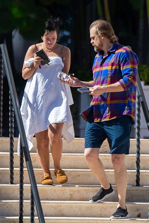 Lily Allen Rocks Bikini While With Husband David Harbour On Vacation Hollywood Life