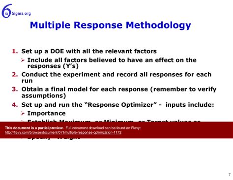 071 multiple response optimization ppt slide deck
