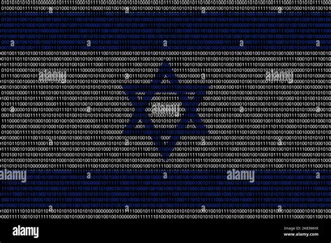 Matrix Binary Code Of Zeros And Ones In Israil Flag Colors Concept Of Computer Modern